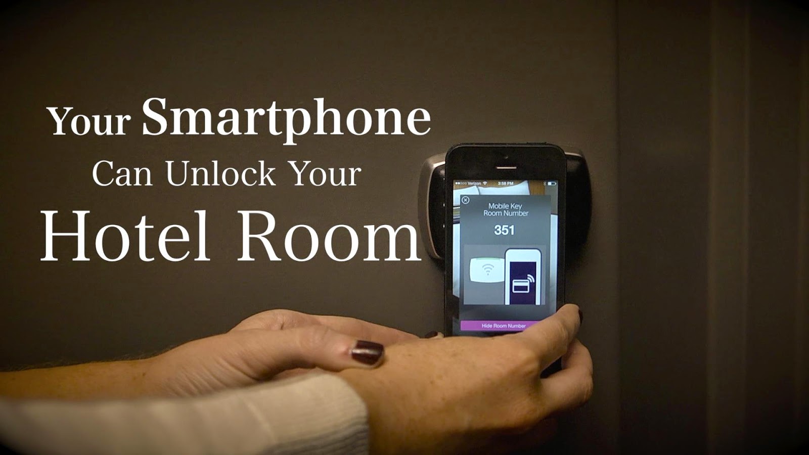 New Technology Concepts: Now open hotel rooms with just your smartphone