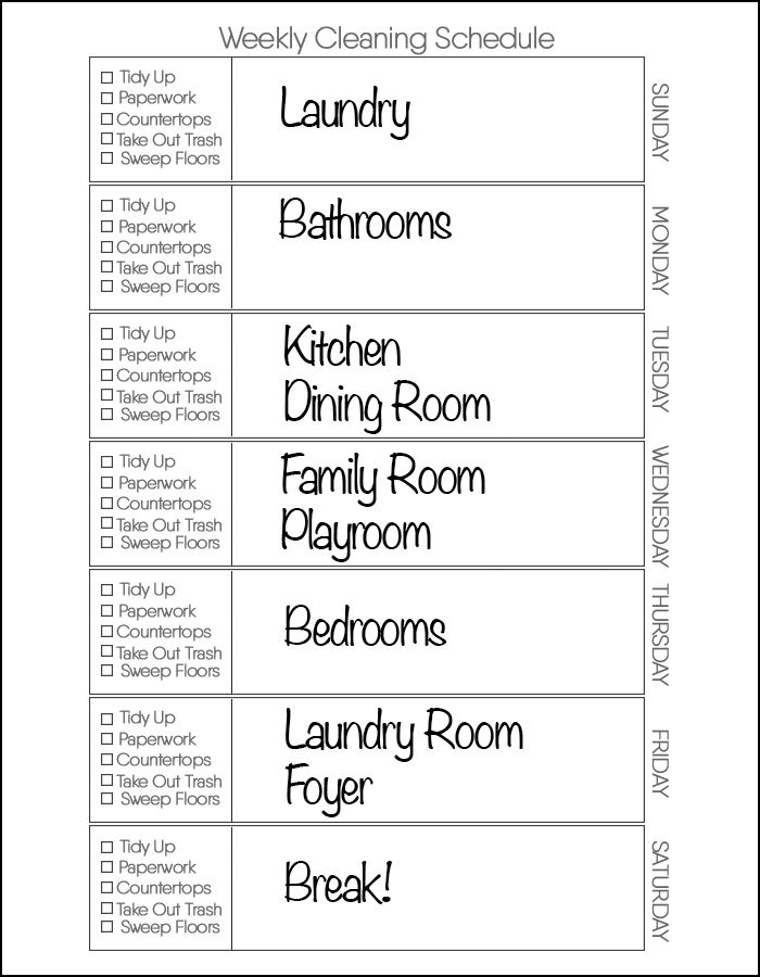 How a Cleaning Planner Can Save Your Saturdays | Sunny Day Family