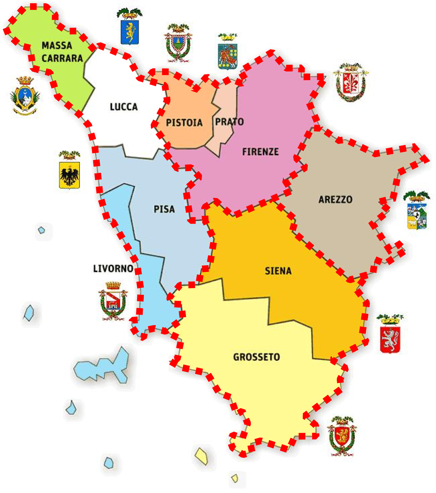 Comune a Tutti: geografia: Toscana