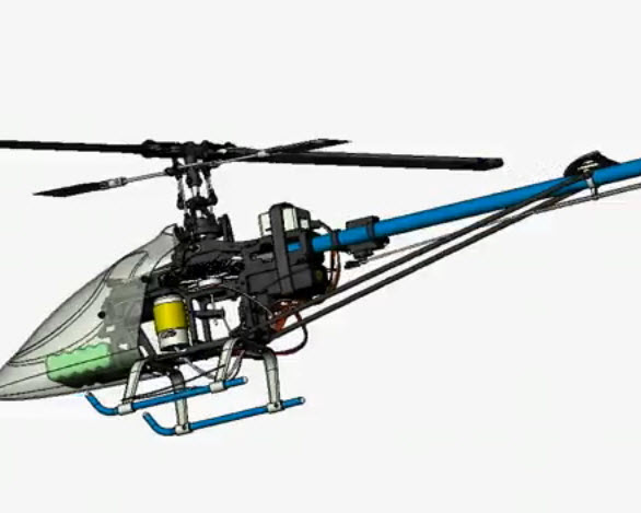 3D Model Of Remote Control Helicopter Animation Camera 360 by ...