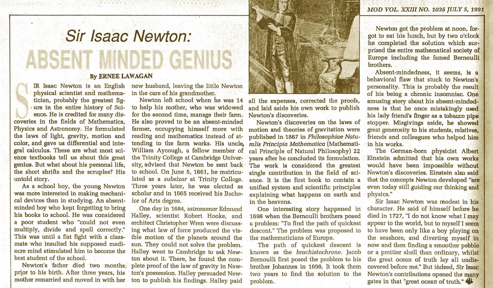 ALAM MO BA 'TO? (Do You Know This?): Isaac Newton: The Absent-Minded Genius