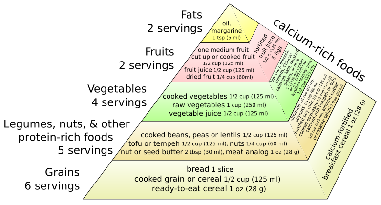 Woah, lotta Info!: Vegan Food Pyramid (with serving sizes)