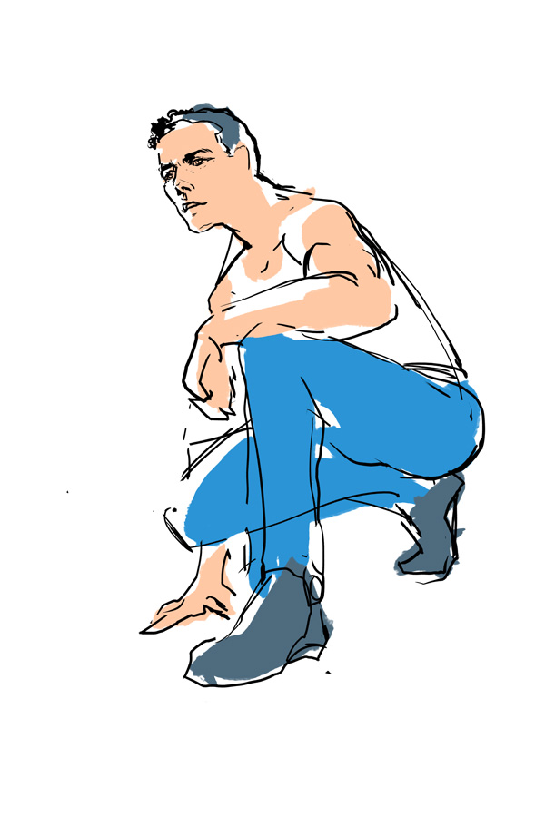 Project 365: Draw The Line: Crouchy