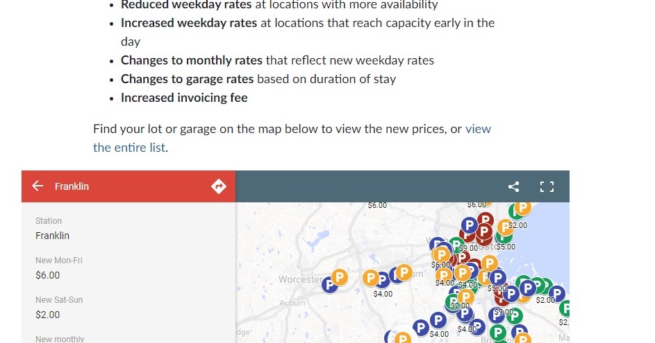 Franklin Matters: MBTA Parking fee changes were effective Sep 1