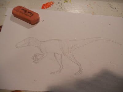 Prehistoric Beast of the Week: Painting Dryptosaurus: A Tutorial