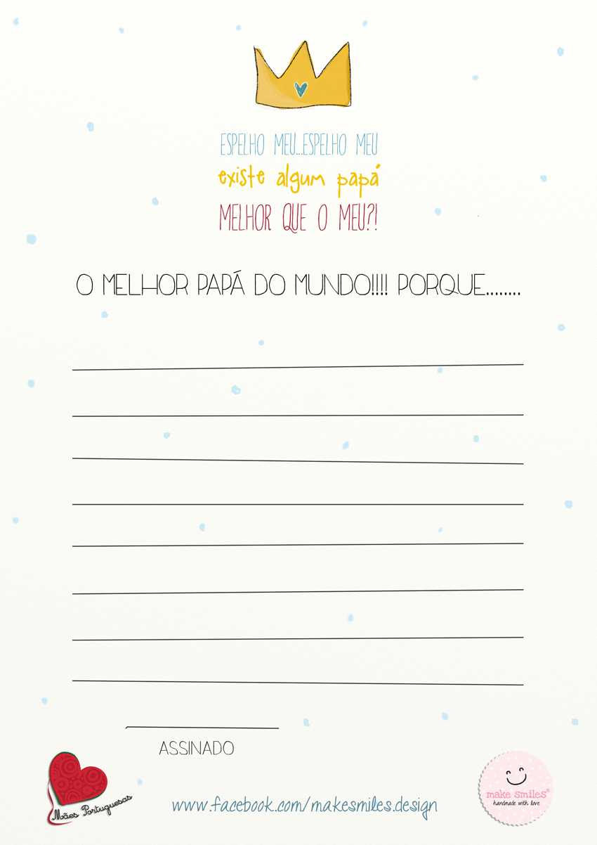 Guia dos Miúdos: Presentes para o Dia do Pai Carta (para imprimir ...