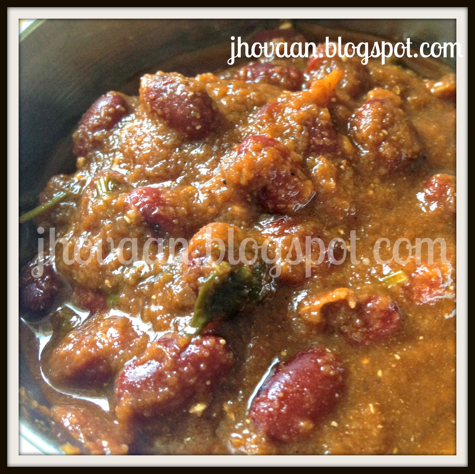 Jhovaan - Meal (in Konkani): Recipe : Gharwala Rajma - Indian Homestyle ...