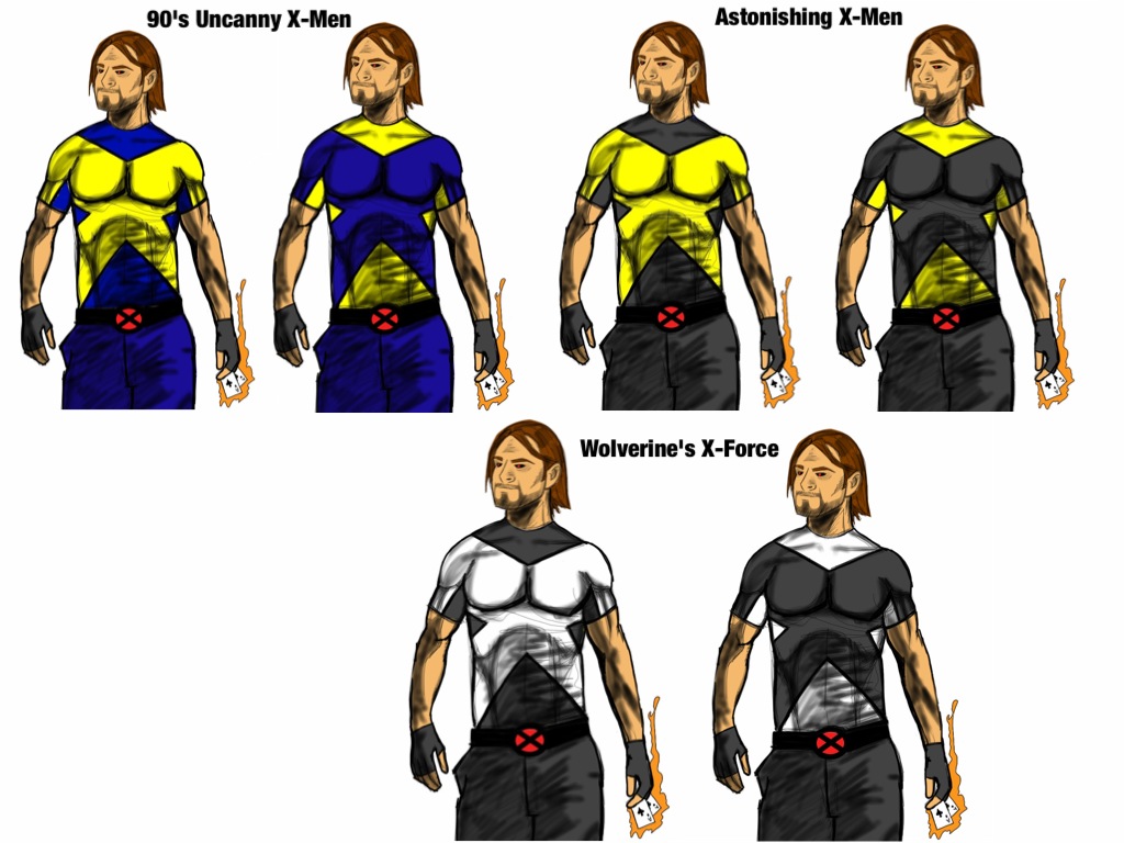 RayRod's Concept Art: Gambit as a team player.