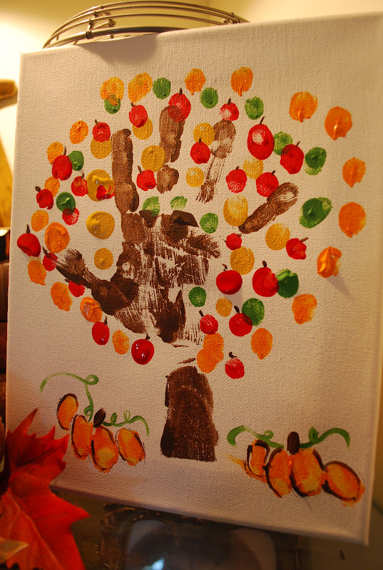 Fussy Monkey Business: Fall Art-Finger Paint Tutorial
