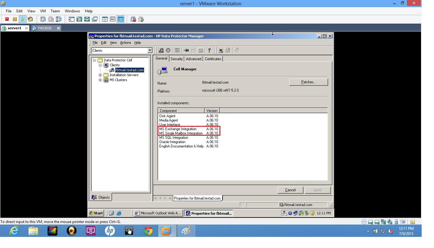 Remote Infrastructure Management: HP Data Protector integration with MS Exchange Mail Server ...