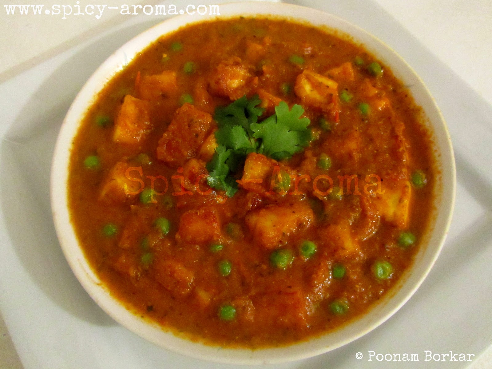 Matar Paneer (Green Peas and Cottage cheese Curry) - Step by Step ...