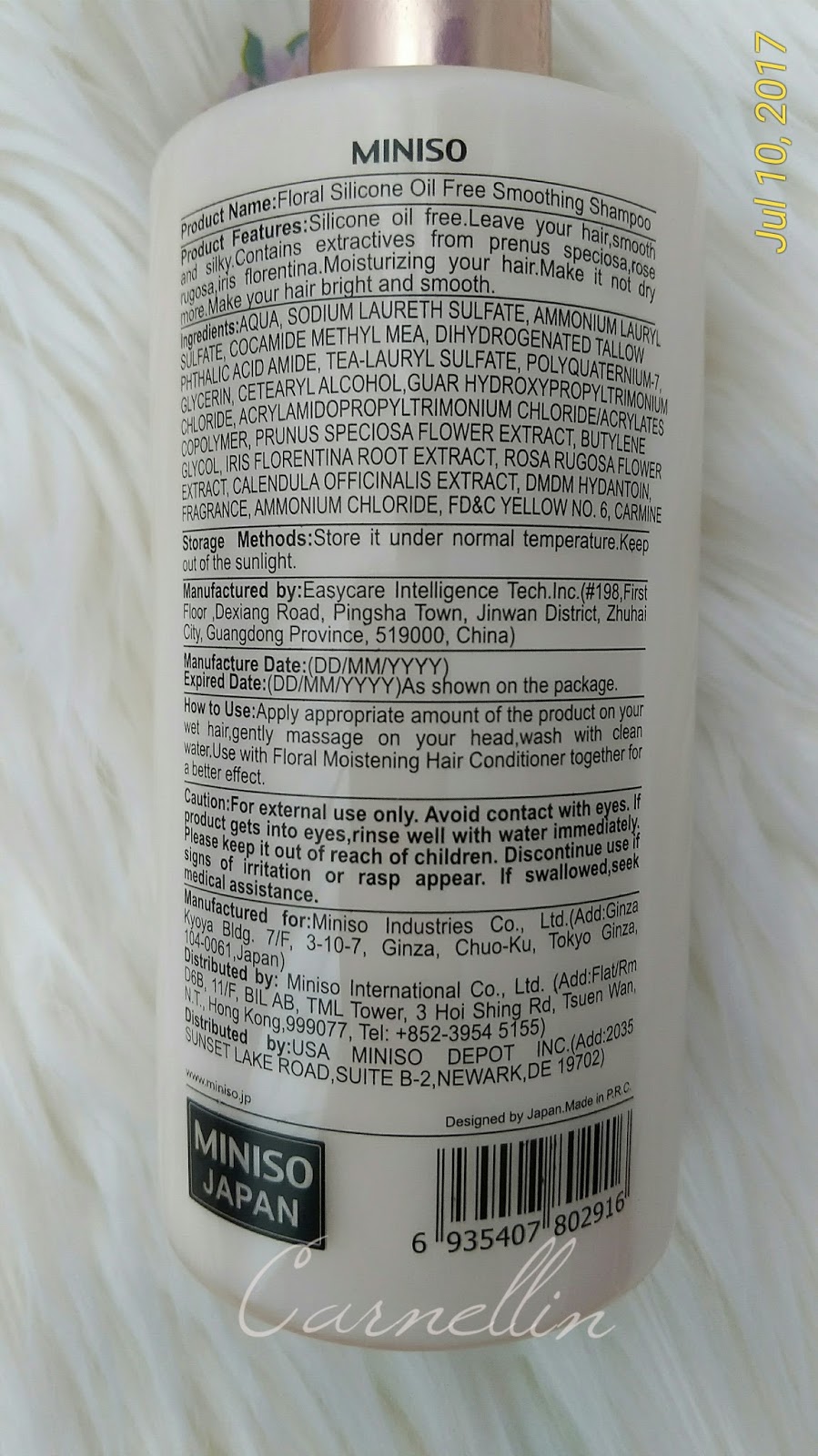 While you on earth..: MINISO Floral Silicone Oil Free Smoothing Shampoo