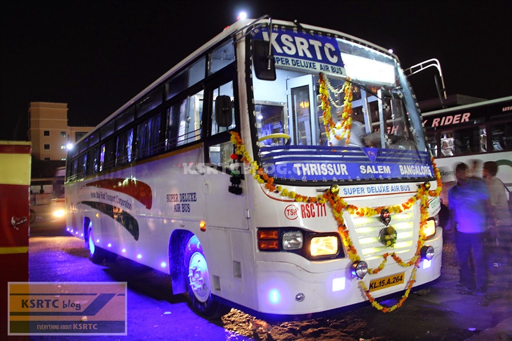 KSRTC Thrissur - Bangalore Super Deluxe Air Bus - Aanavandi Travel Blog