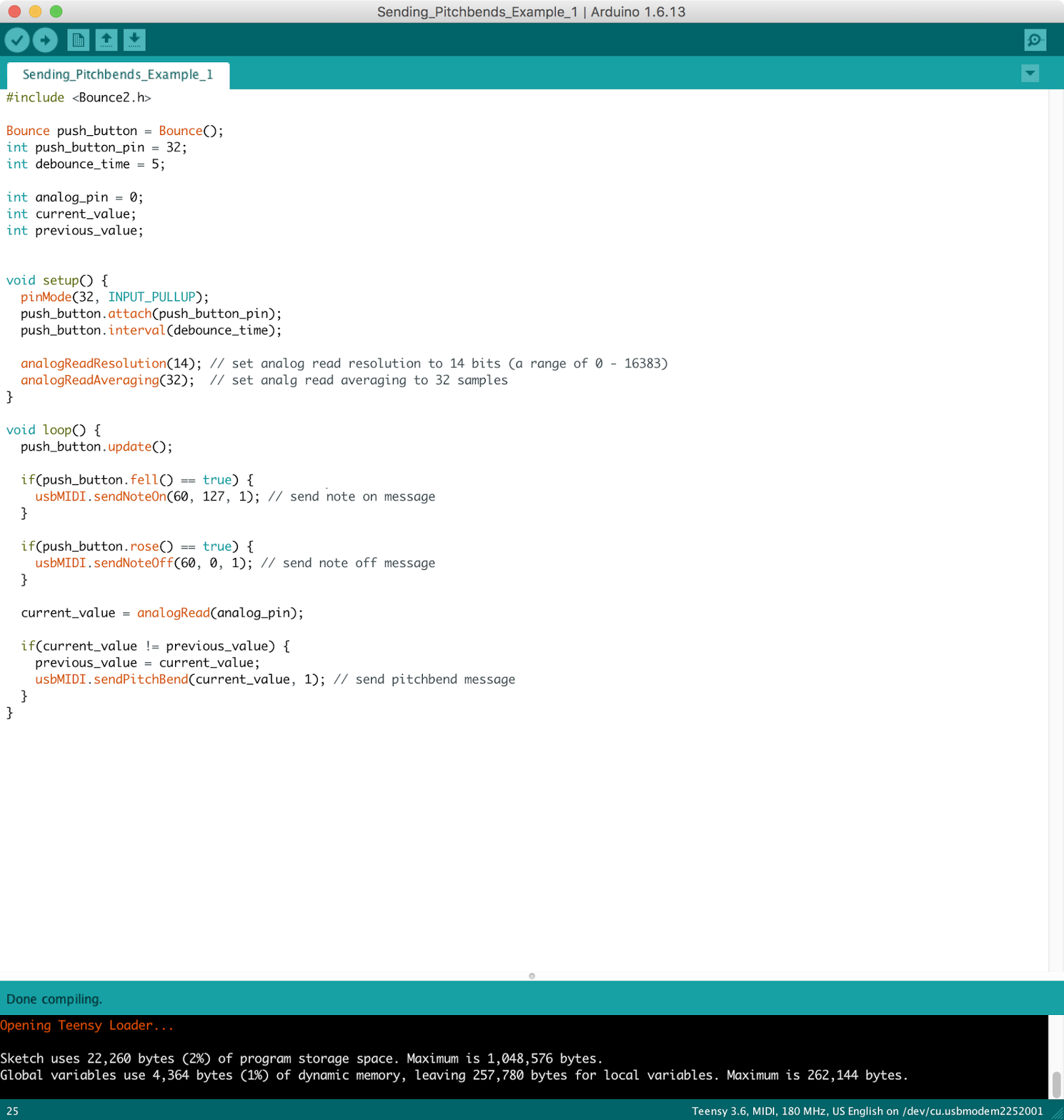 little-scale: Teensy 3.6 Basics: Sending Pitchbends