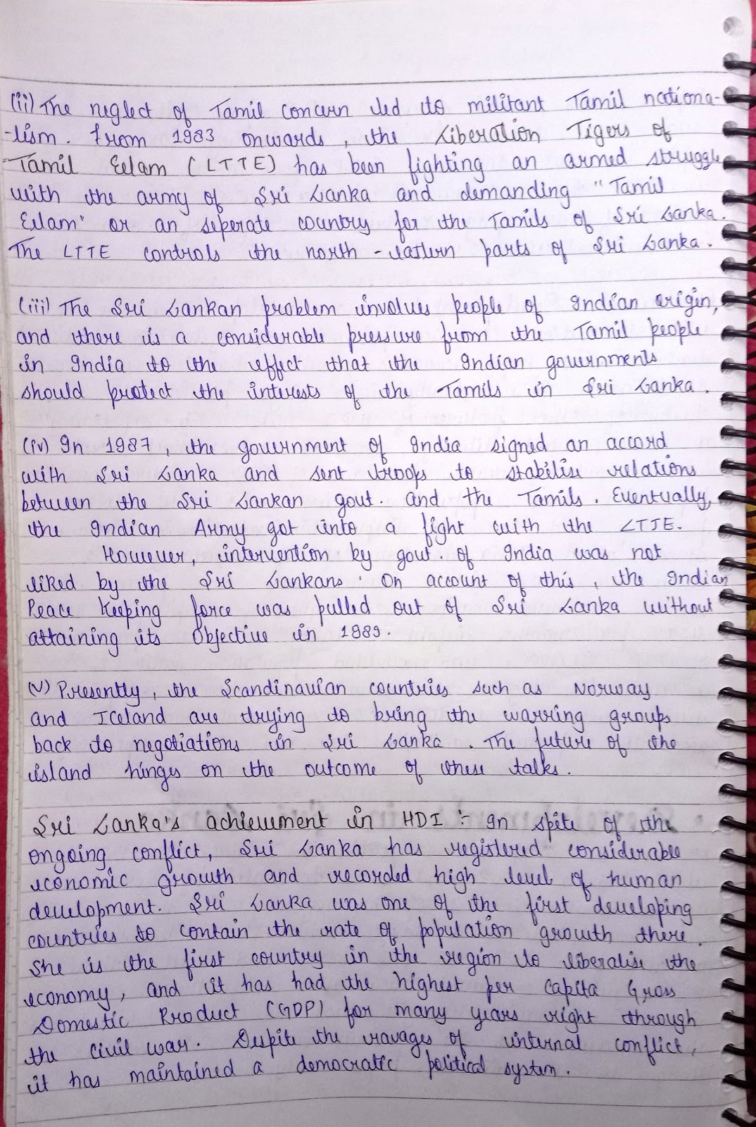 handwritten notes of Contemporary South Asia [political science] class ...