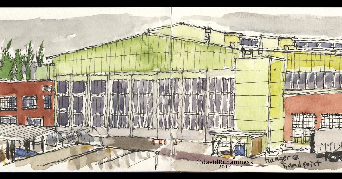 Urban Sketchers Seattle: Old Sand Point Naval Base