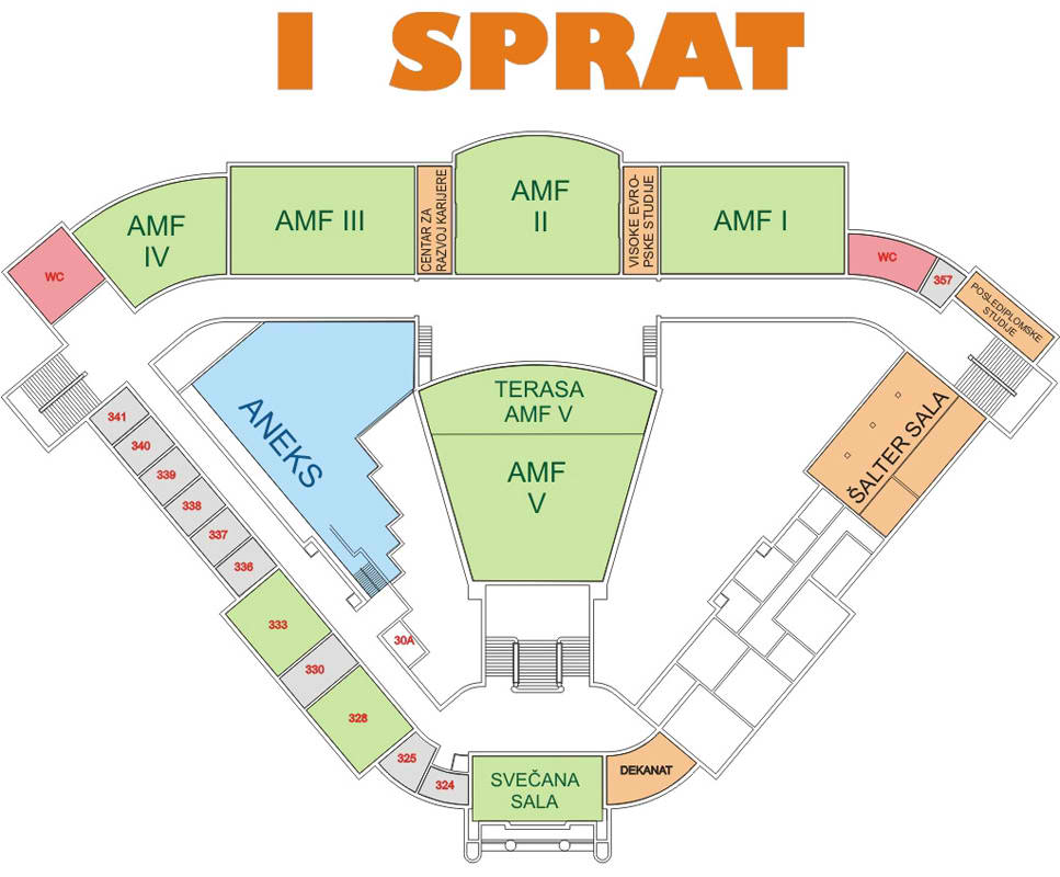 Pravni fakultet UB: MAPA FAKULTETA