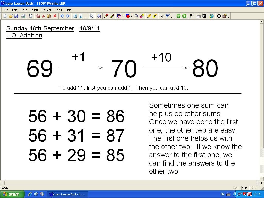 Mr Howe's Class: Maths: more addition