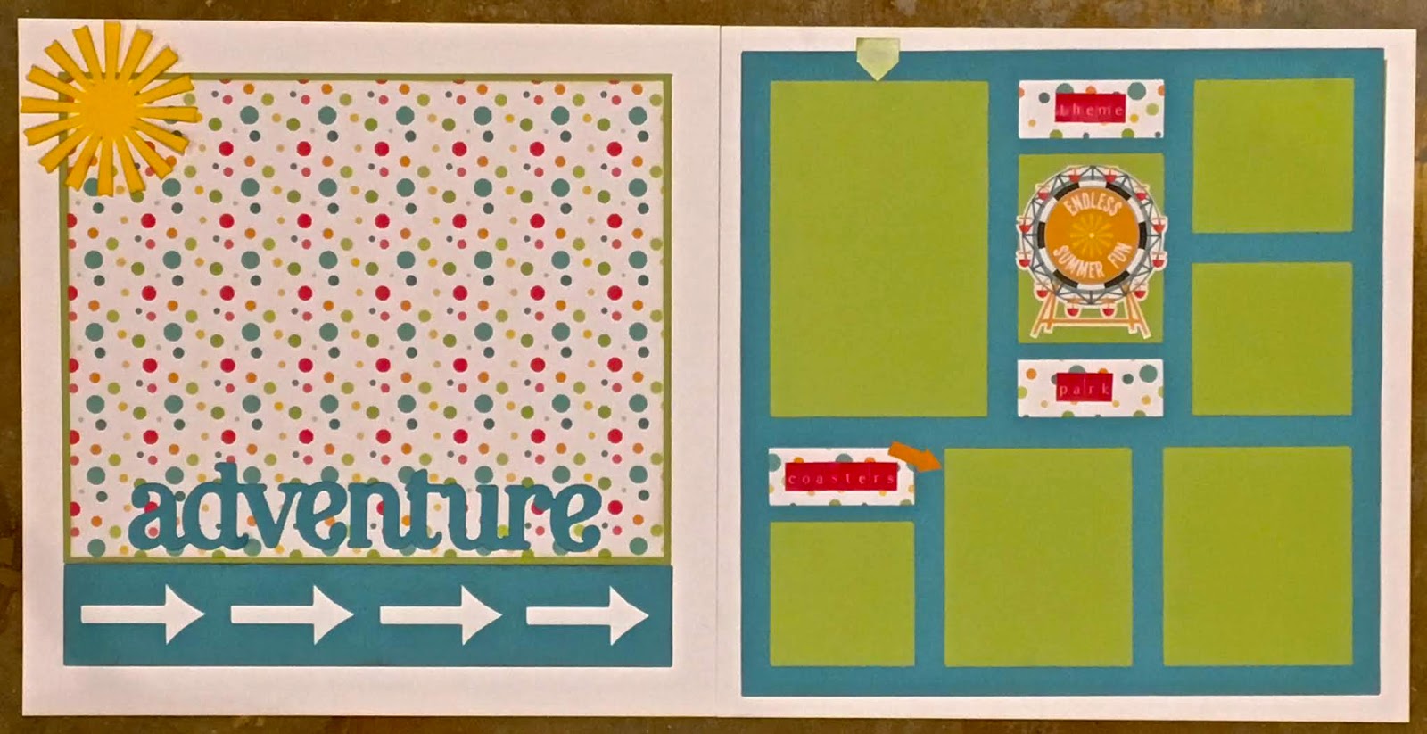 Cricut Crazy Scrapper: adventure layout