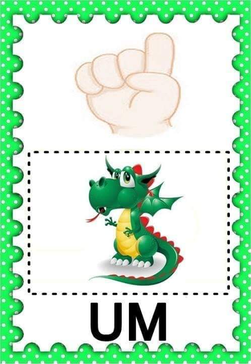 Numerais Cards coloridos e ilustrados dos números realcionando-os a ...