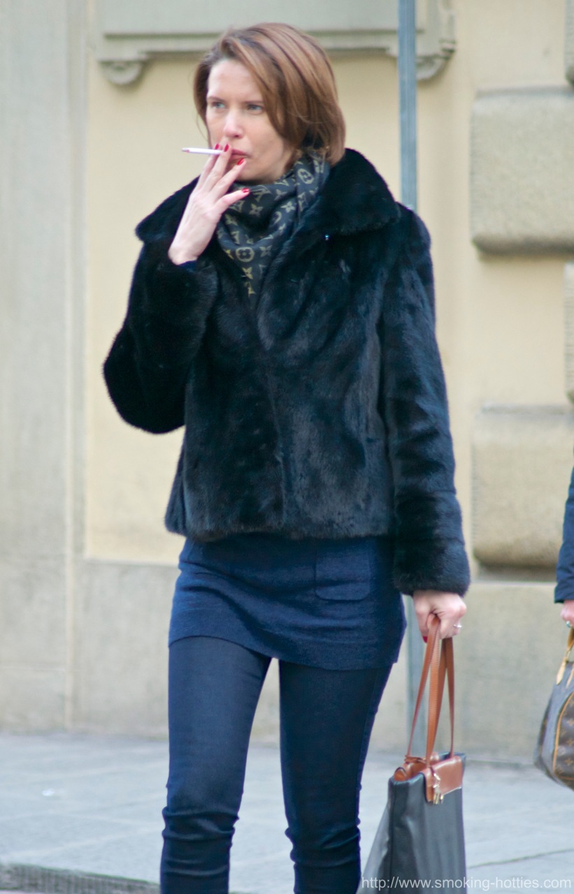 Deep Drags On The Street Smoking Hotties