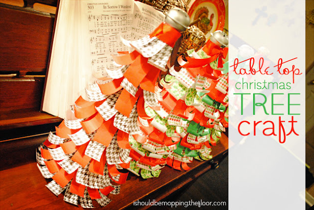 {Easy Christmas Craft}: Tabletop Trees | i should be mopping the floor