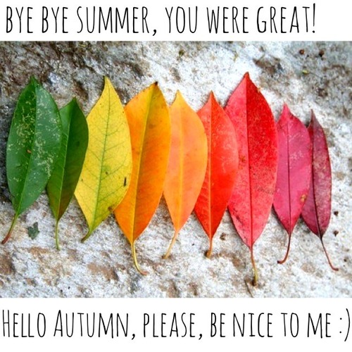 MsisabelonlinE, your English Blog: Bye Bye Summer! Hello Autumn!!