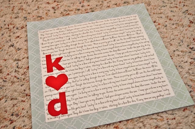 Creatively Lu: Thrifty Thursdays:Kristin's DIY Framed Song Lyric Art