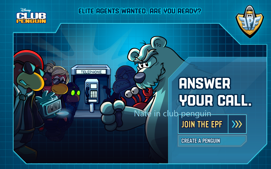 Nate in Club Penguin - Club Penguin CheatsClub penguin EPF page