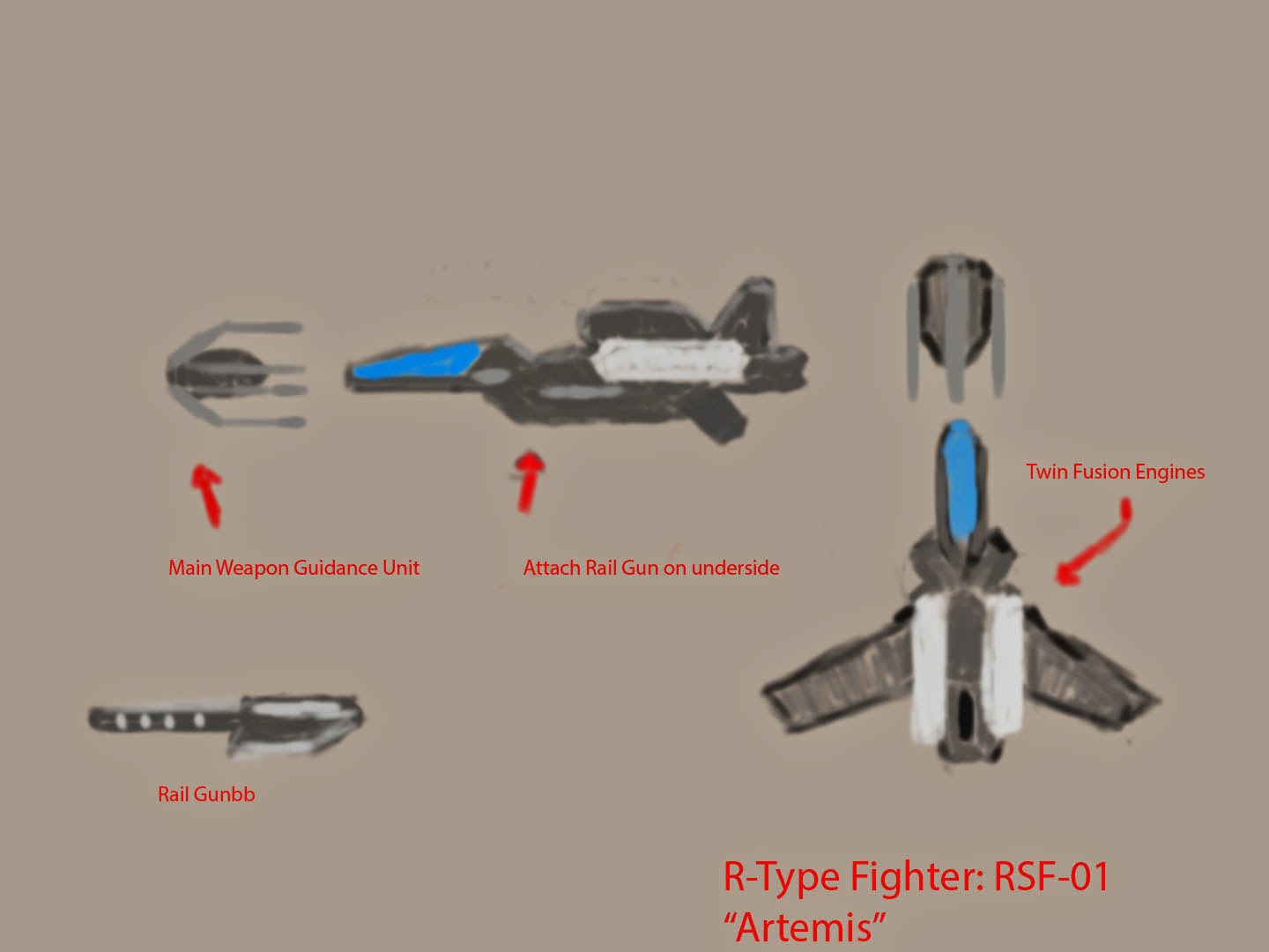 WIP Blog: R-Type Concept Ship, RSF-01 "Artemis"