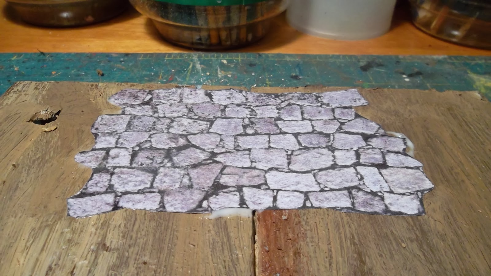 Capt. Richard's Miniature Civil War: Building a stone road from paper