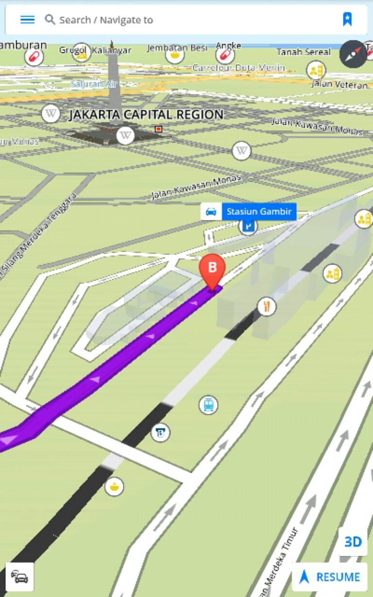Peta Rute Dari Bekasi ke Stasiun Gambir Jakarta - Peta Jalan Ke Jakarta