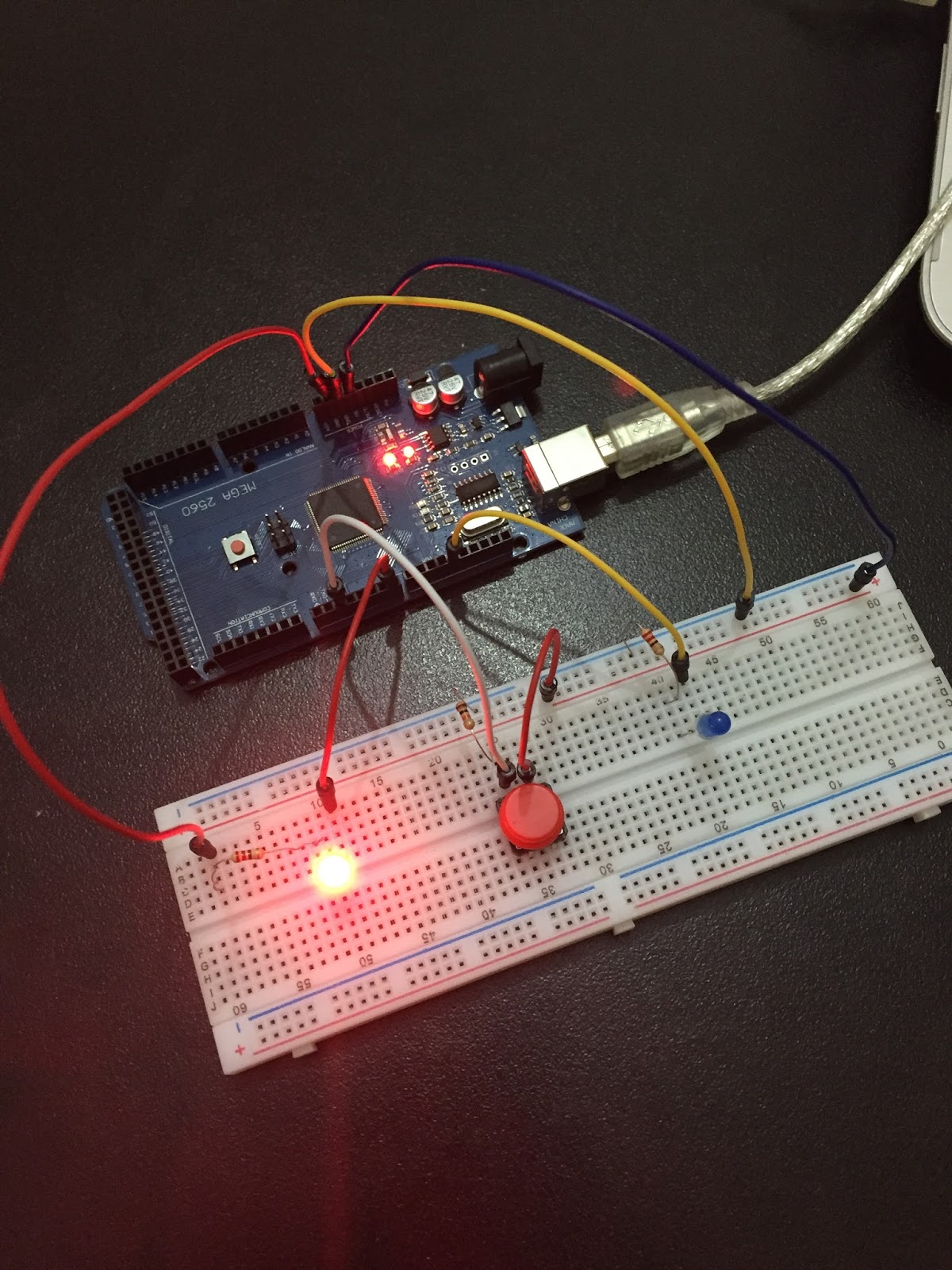 Basit LED Örneği ( Arduino Mega - Basic LED )