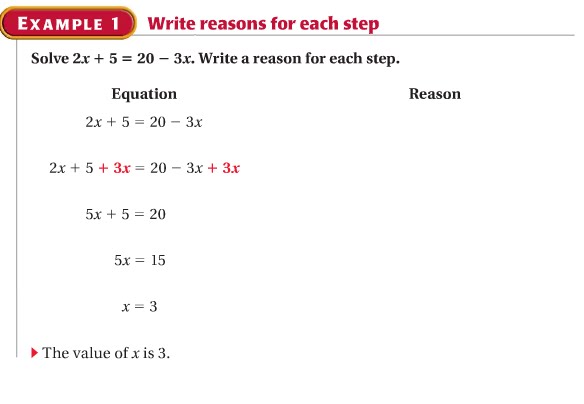 Geometry: 2.5 Reasoning Using Properties from Algebra