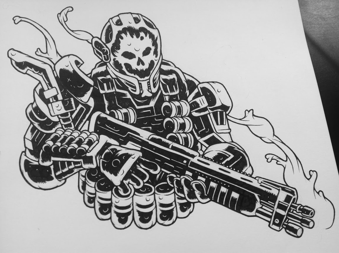 Jeff Spokes: Sketchbook : Halo Reach - Emile