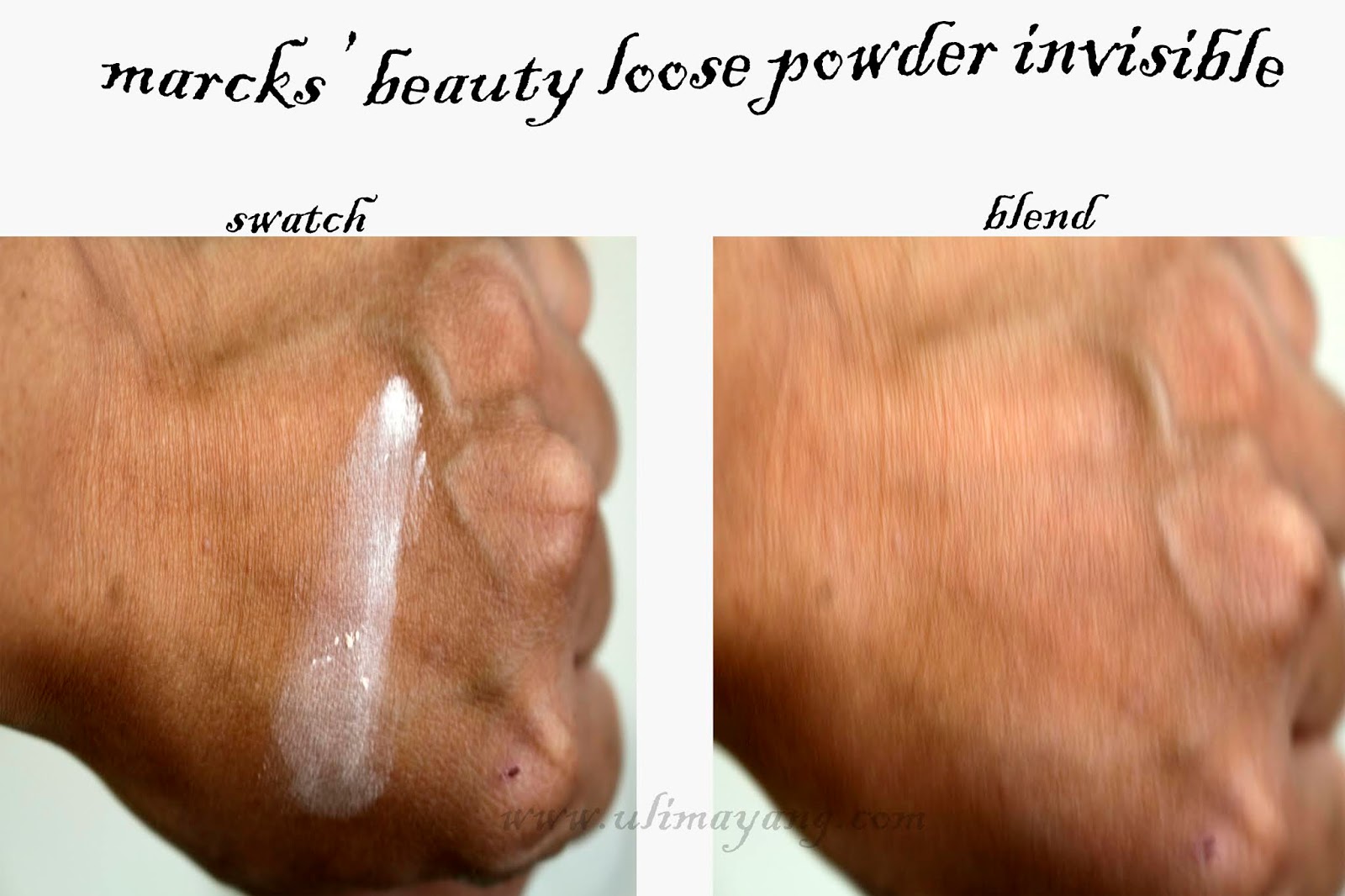 uli mayang: bedak lokal marcks beauty loose powder invisible kimia farma