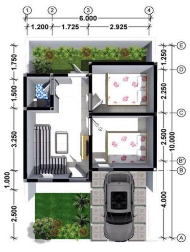 Rumah Tipe 30/60 minimalis yang anggun dan nyaman - SERA Nusantara