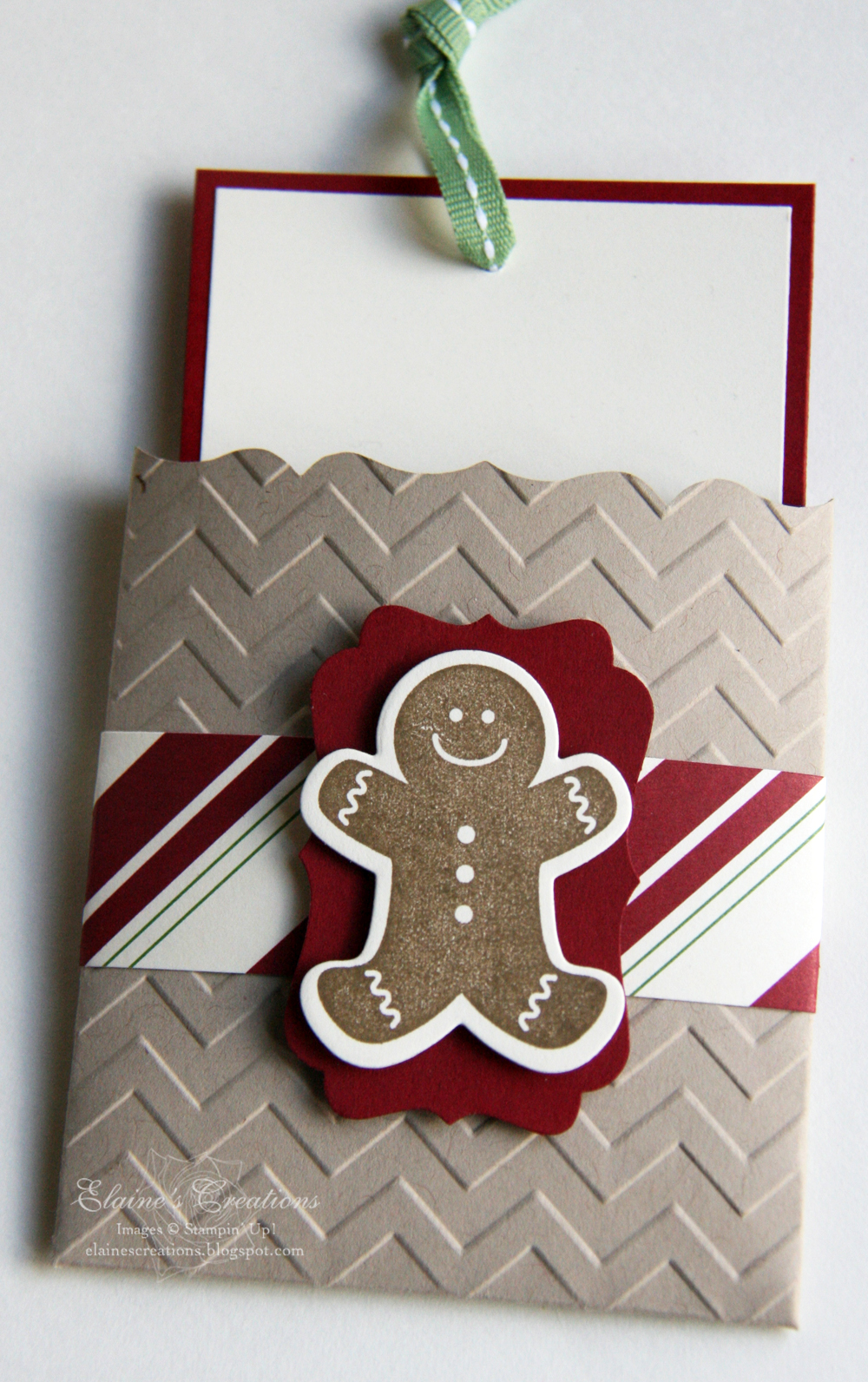 Elaine's Creations: Gingerbread Man Pocket Card/Gift Card Holder