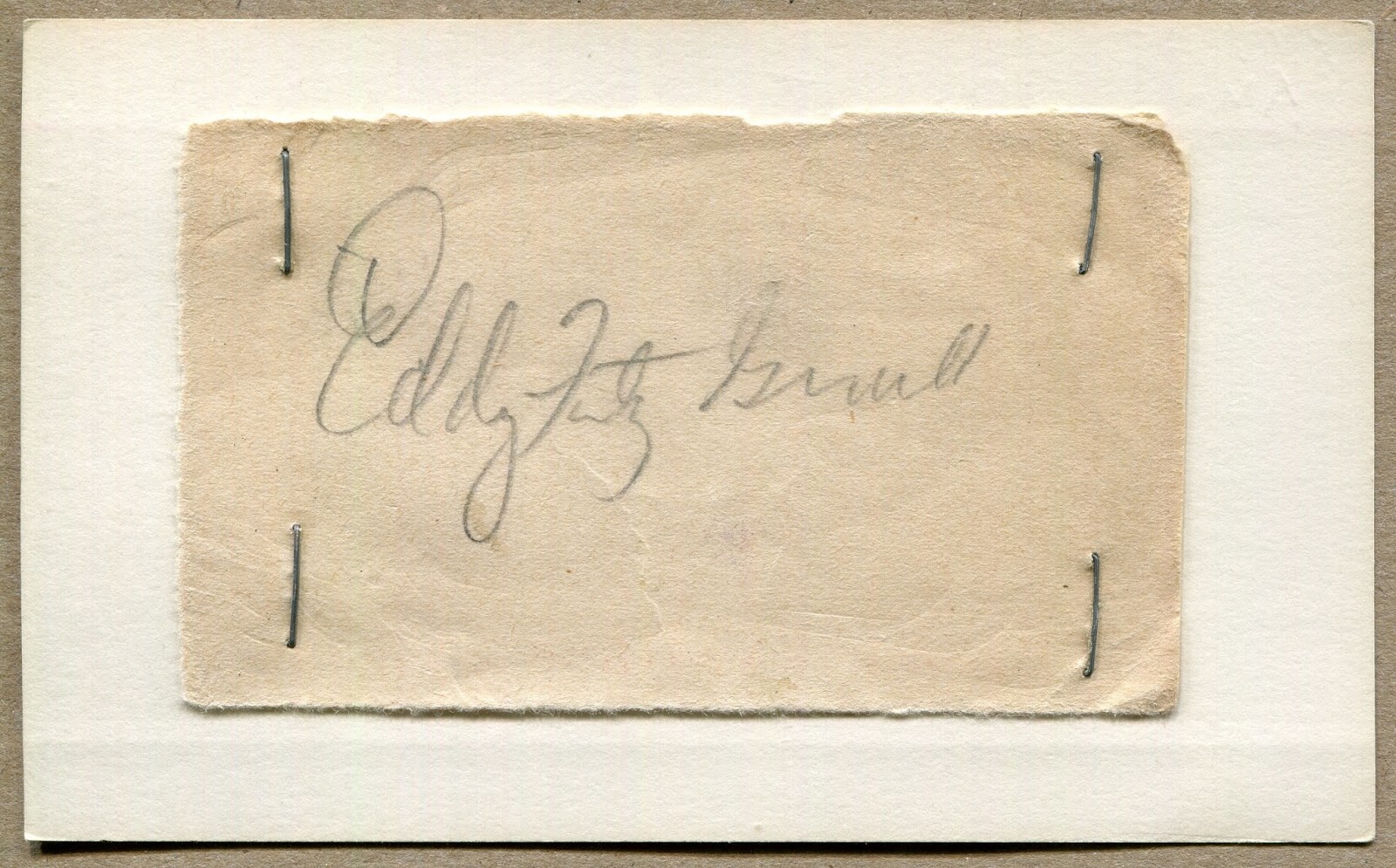 Autograph Archive: #1 - Ed Fitz Gerald