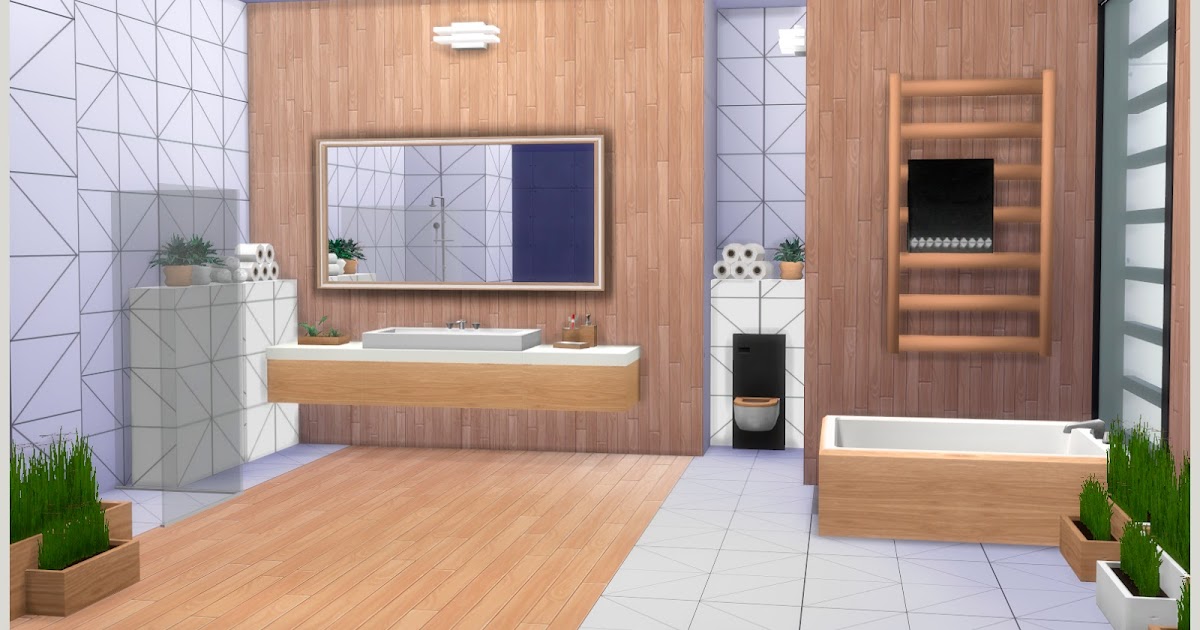Bathroom "Leire". Sims 4 Custom Content.