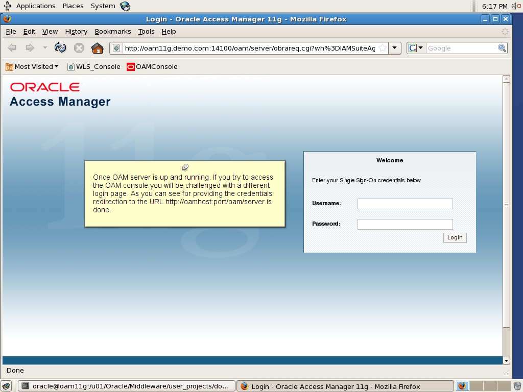 Oracle Access Management: How to configure OAM 11g Server and configure ...