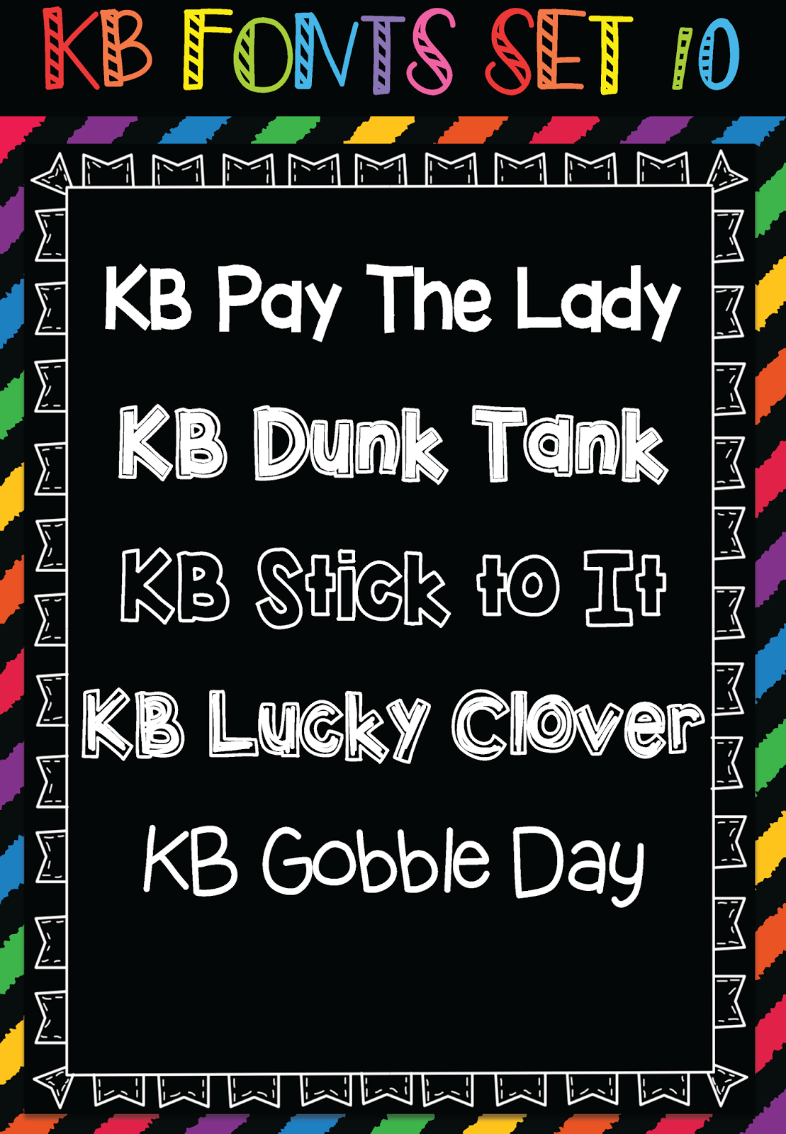 Keepin' It Kool In KinderLand: KB FONTS