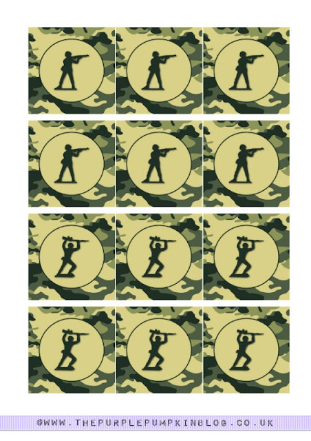 Army Camo 2" Cupcake Toppers