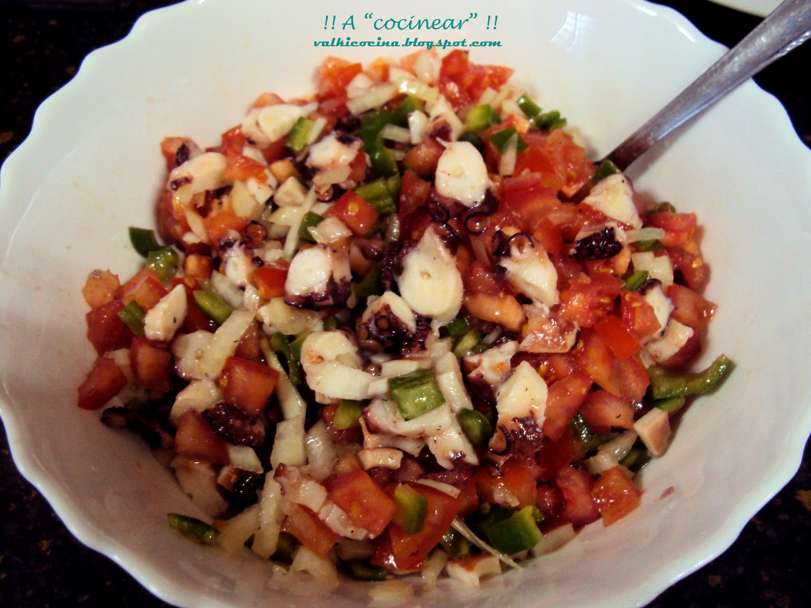 SALPICÓN DE PULPO | ¡¡A COCINEAR!! Recetas valkicocina.com