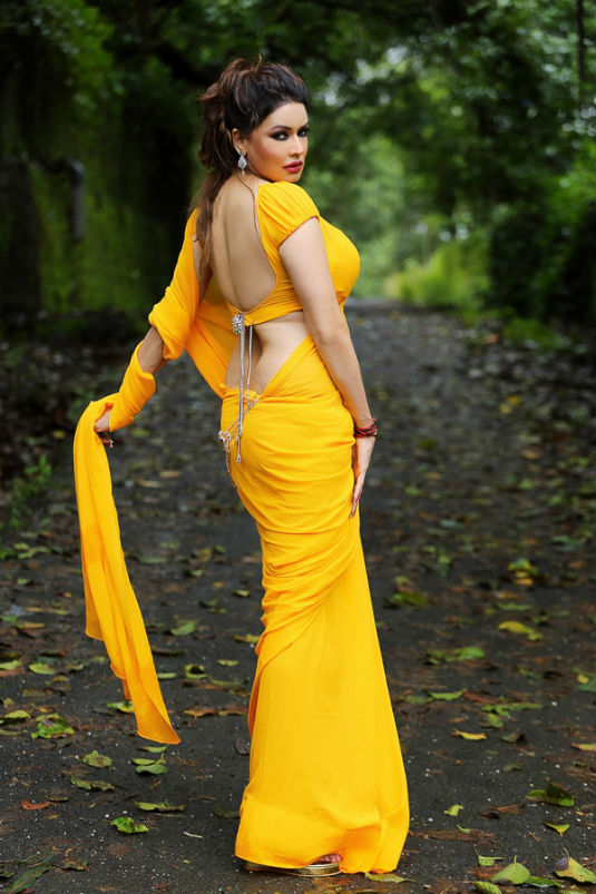 Poonam Jhawer - Mohra Actress: Poonam in Traditional Seductress Saree