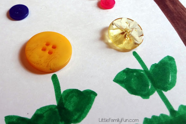 Little Family Fun: Spring Button Craft for Kids!