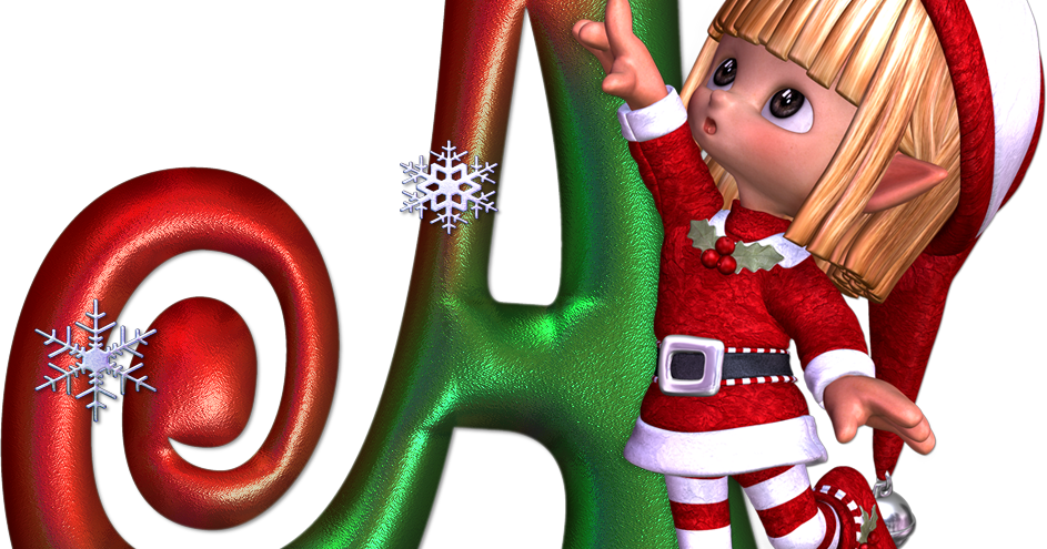 Abecedario con Elfos de Navidad. Alphabet with Christmas Elf. - Oh my ...