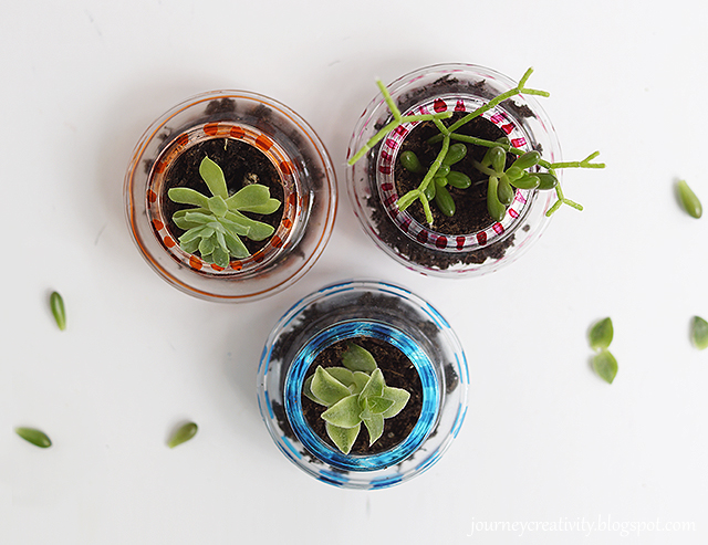 Upcycle glass cap pots - Journey into Creativity