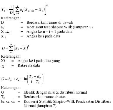 DUNIA STATISTIKA: Metode Shapiro-Wilk Untuk Uji Normalitas