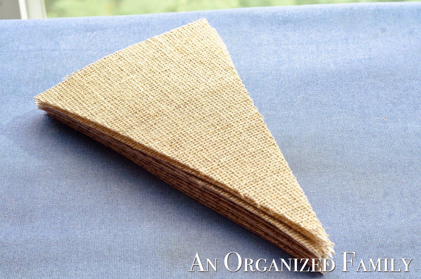 An Organized Family: How To: Make a Burlap Banner